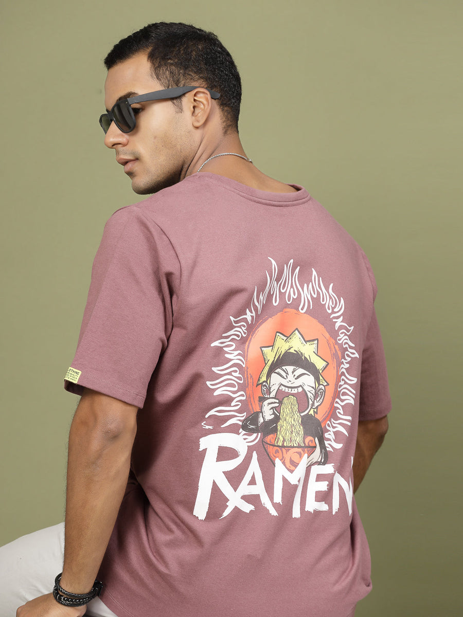 Anime Ramen Print Oversized T-Shirt – rigoindia